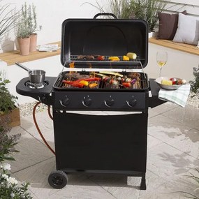 Grill Master Čtyřhořákový plynový gril WM-094060 černý