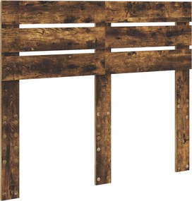 Rám postele s čelo Kouřový dub 135 x 190 cm Kompozitní dřevo 3411655