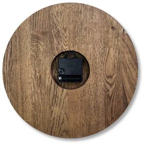 Minimalistické nástěnné hodiny z dubového dřeva I SENTOP MAS016-OSMO-3073-heads-black