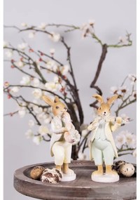 Velikonoční dekorace králík hrající na mrkev – 5x8x16 cm