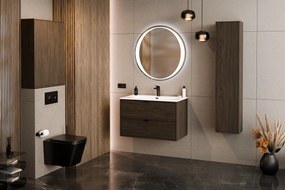Koupelnová sestava Villa s deskou a skříňkami 80 cm ořech