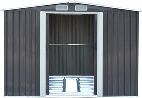 Plechový zahradní domek na nářadí, šedá / bílá, 2,6x3, 1m, HAMAL TYP 3