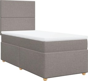 Box spring postel s matrací taupe 90x200 cm textil 3293460