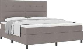Postel s boxspringem s čelo Taupe 180 x 200 cm textil 3339410