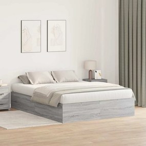 Rám postele s úložným prostorem Šedá Sonoma 140 x 200 cm 3335378