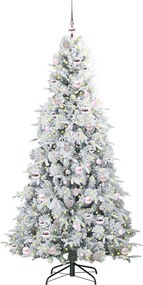 Umělý Skládací Vánoční Strom s stojanem Bílá 210 cm PE a PVC 3397499