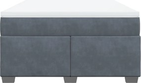 Box spring postel s matrací tmavě šedá 140x200 cm samet 3285288