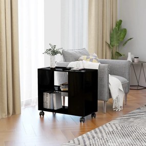 vidaXL Odkládací stolek 70 x 35 x 55 cm kompozitní dřevo [802128] Barva: černá s vysokým leskem