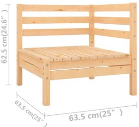 vidaXL Marketos 8dílná zahradní sedací souprava masivní borové dřevo