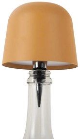 Okrově žlutá LED stolní lampa na lahev s kovovým stínidlem (výška 13 cm) Cone Hat LED – Leitmotiv