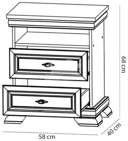 Noční stolek Kora KSN