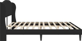 Rám postele s čelo Černá 180 x 200 cm Umělá kůže 3414689