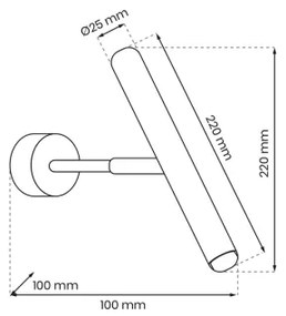 Nástěnné bodové svítidlo MONZA 1xG9/8W/230V černá