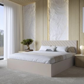 Eka Čalouněná postel ADEL 160x200 cm Barva látky Trinity: Světle zelená (Trinity 2321)
