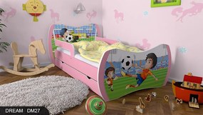 Dětská postel Dream vzor 27 140x70 cm růžová