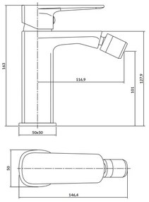 Cersanit S951-379 - Bidetová baterie LARGA černá