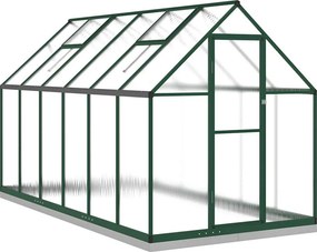 Skleník s podkladovým rámem zelený 334 x 169 x 202 cm hliník 3266330