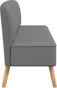 Pohovka textil 117 x 55,5 x 77 cm světle šedá 244070