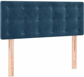 Box spring postel s matrací a LED tmavě modrá 80 x 200 cm samet 3134613