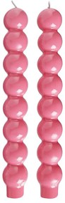 BUBBLES Sada svíček 2 ks 24 cm - růžová
