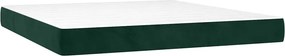 Box spring postel s matrací tmavě zelená 160x200 cm samet 3143154