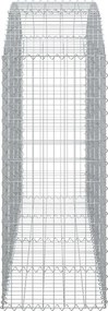 Klenutý gabionový koš 200 x 50 x 120/140 cm pozinkované železo 153476