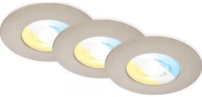 Briloner 7605032-SADA 3xLED Koup podh svítidlo 3xLED/4,9W/230V IP44 matný chrom