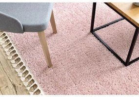 koberec BERBER 9000, růžový střapce, Maroko Shaggy velikost 240x330 cm | krásné koberce cz