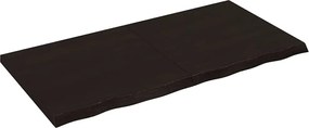 vidaXL Stolní deska 120x60x(2-4)cm ošetřený masivní dub [3156375] Barva: tmavě hnědá