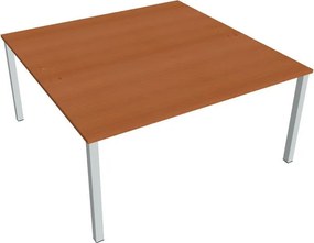 Kancelářský pracovní stůl Hobis USD 1600, deskaakát, bílá RAL 9016