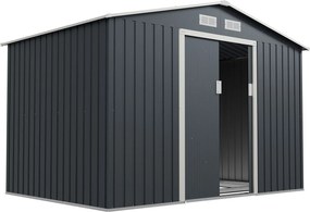 Juskys Kovový zahradní domek se základovým rámem Barva: antracitová, Velikost: XXL