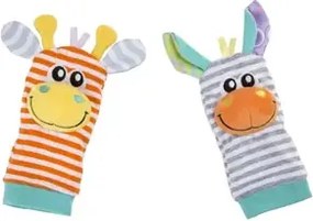Playgro - Dárkový set chrastící ponožky a náramky Jungle Friends / od