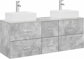 Sada koupelnových skříněk 3 ks Betonově šedá 3405846