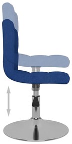 Petromila Otočná barová židle modrá textil