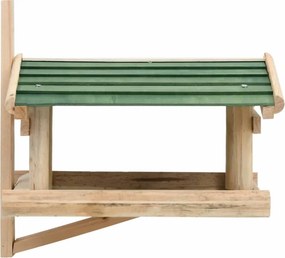 Krmítko pro ptáky masivní dřevo 35 x 29,5 x 21 cm 314818
