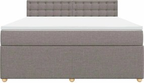 Box spring postel s matrací taupe 180x200 cm textil 3289853