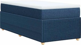Box spring postel s matrací modrá 90x190 cm textil 3285538