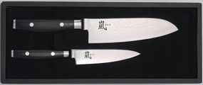 Set 2 Nožů: Nůž Santoku 16,5 cm & Nůž univerzální 12 cm, řada Ran Yaxell