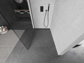 Mexen Kioto, sprchová zástěny typ Walk-In 145 x 200 cm, 8mm čiré sklo, černý profil, 800-145-101-70-00