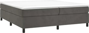 Box spring postel s matrací tmavě šedá 200x200 cm samet 3144700