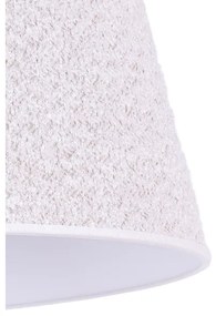 Duolla - Stolní lampa BOUCLE 1xE27/15W/230V pr. 28 cm bílá/dřevo