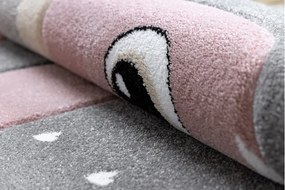 Dywany Łuszczów Dětský kusový koberec Petit Flamingos hearts grey ROZMĚR: 160x220