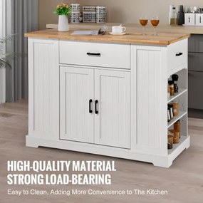 Kitchen Island Vozík Úložná skříňka Servírovací vozík se zásuvkou a policemi