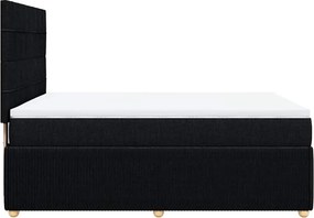 Box spring postel s matrací černá 140 x 190 cm textil 3292053