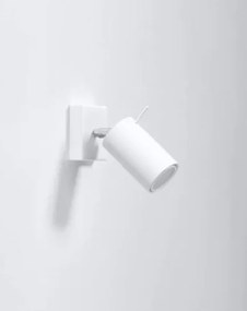 Nástěnné bodové svítidlo s vypínačem SOLLUX Ring GU10 1x40W bez zdroje SL.1024 bílá