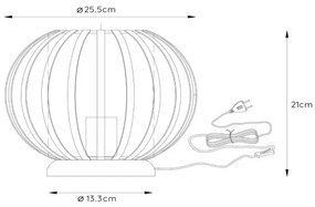 Lucide 78593/25/66 - Stolní lampa MERLINA 1xE27/40W/230V pr. 25,5 cm růžová