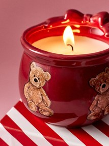 Sinsay - Vánoční vonná svíčka s potiskem medvídků Cinnamon - světle fialová