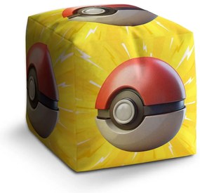 Sablio Taburet Cube Pokemon ball Exploze: 40x40x40 cm