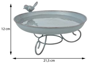 Stojací ptačí pítko METY 21,5 cm šedé