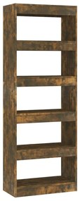 Petromila Knihovna/dělicí stěna kouřový dub 60x30x166 cm kompozitní dřevo
